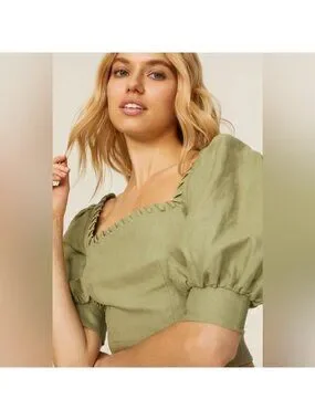 Ted Baker London | Tops | Ted Baker Daisea Cropped Short Sleeve Green ...